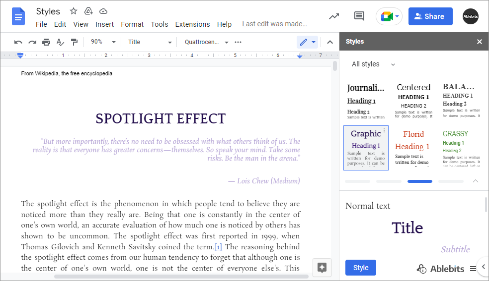 Make Your Google Docs Stand Out With Your Tailor made Styles