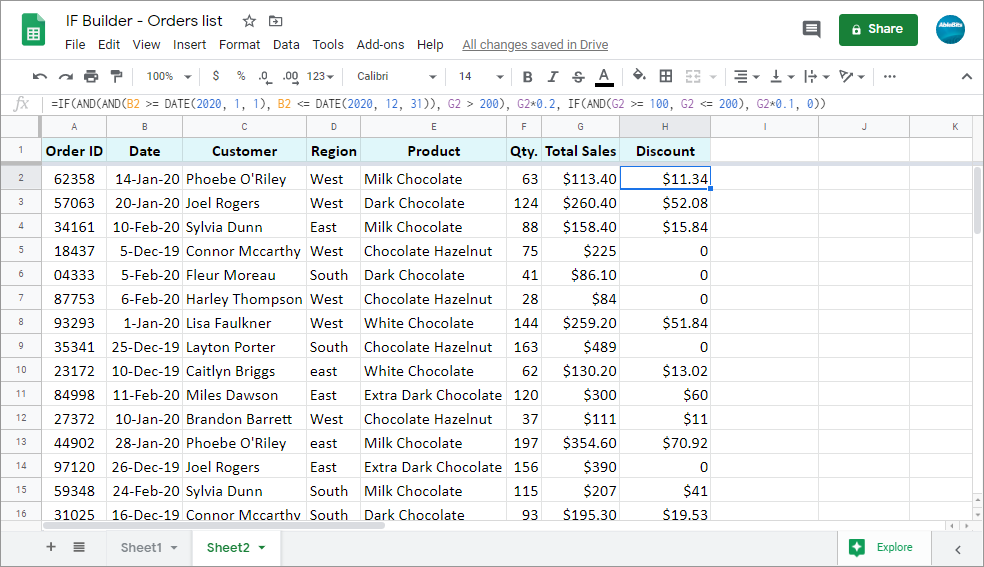 Build Multiple Google Sheets IF Statements In A Few Mouse clicks