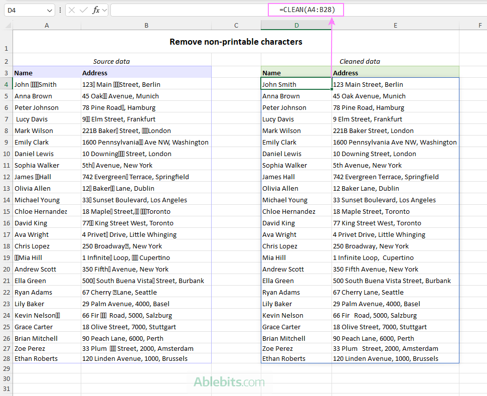How to clean data in Excel with practical examples