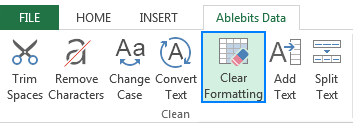 Clear formatting in Excel: how to remove all or only specific formats