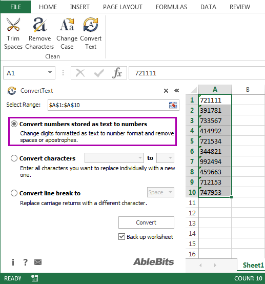 Convert Text To Number In Excel Value Function 