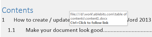 How To Link Table Of Contents In Word Document Nutdad