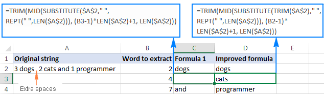 Excel MID Function Extract Text From The Middle Of A String