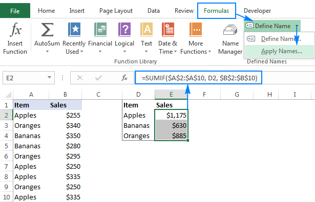 Excel Names And Named Ranges How To Define And Use In Formulas 