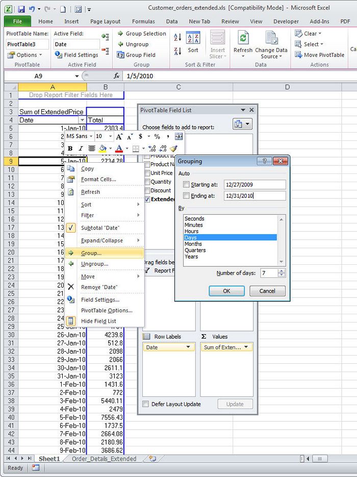 Group Data In An Excel Pivot Table