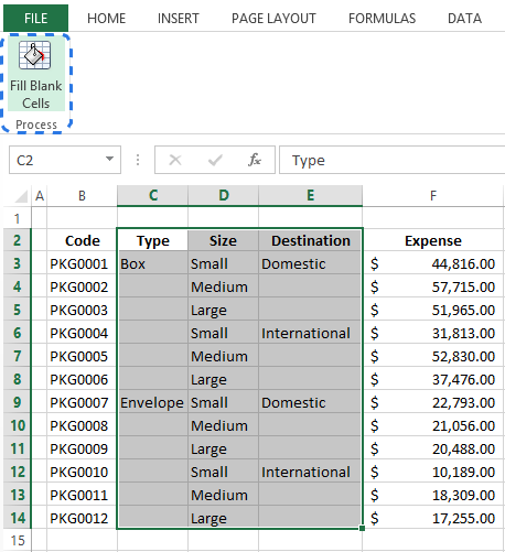 Fill In Blanks In Excel With Value Above below Fill Empty Cells With 0