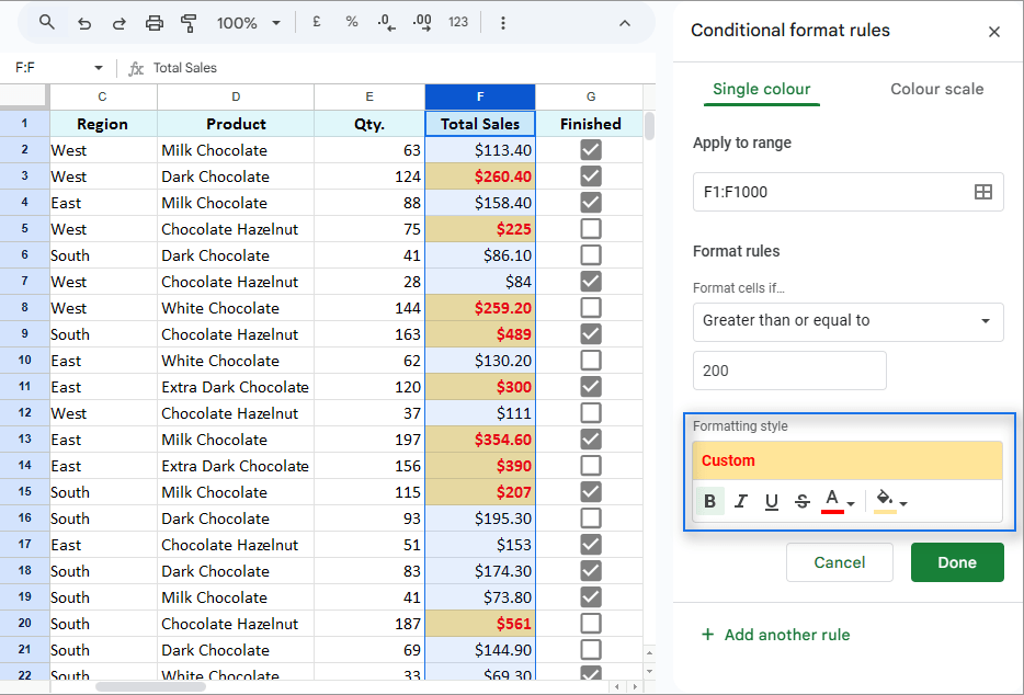 Complete guide to Google Sheets conditional formatting: rules, formulas ...