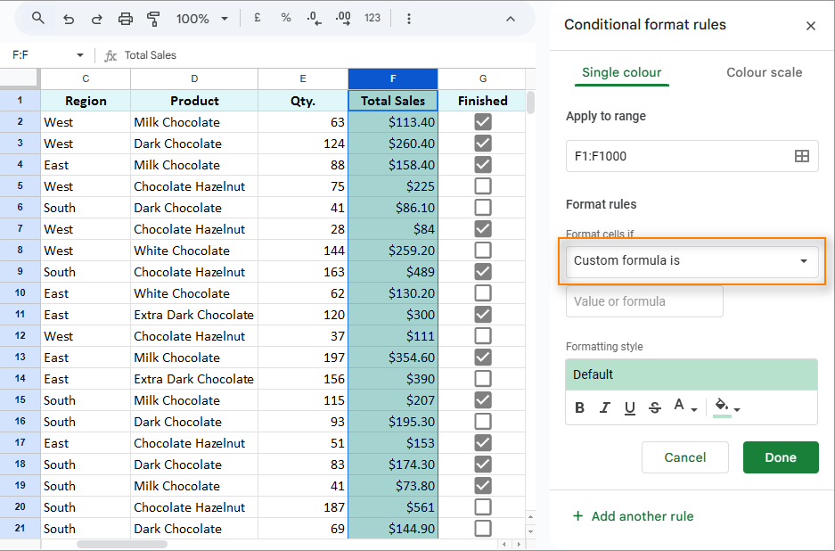 Complete guide to Google Sheets conditional formatting: rules, formulas ...