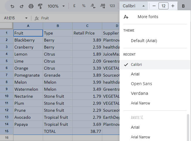 Only guide you need to make a table in Google Sheets
