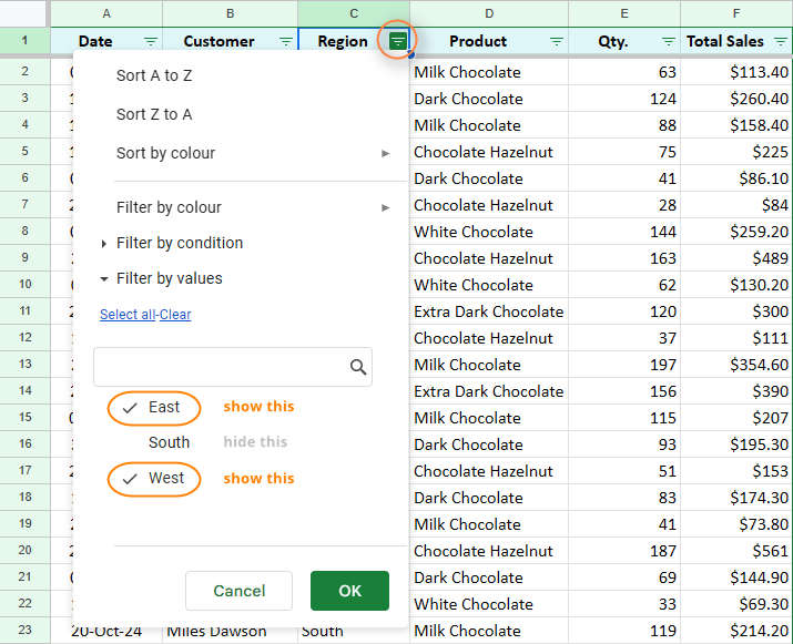 How to filter data in Google Sheets: user-friendly tutorial