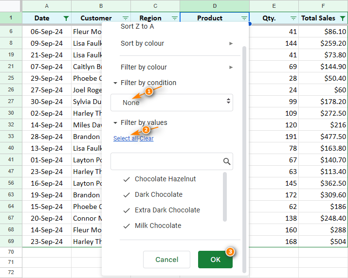 How to filter data in Google Sheets: user-friendly tutorial