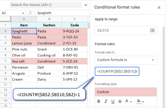 Highlight Duplicates In Google Sheets Conditional Formatting Vs Add on
