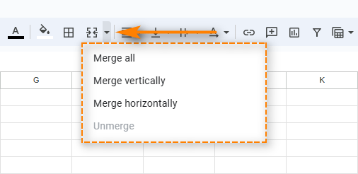 Merge cells in Google Sheets without losing data