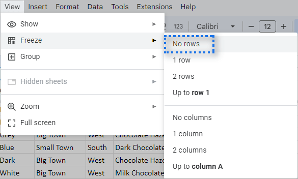 How to freeze rows in Google Sheets, insert multiple rows, delete empty rows