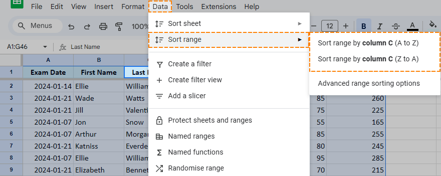 All you need to know to sort any data in Google Sheets
