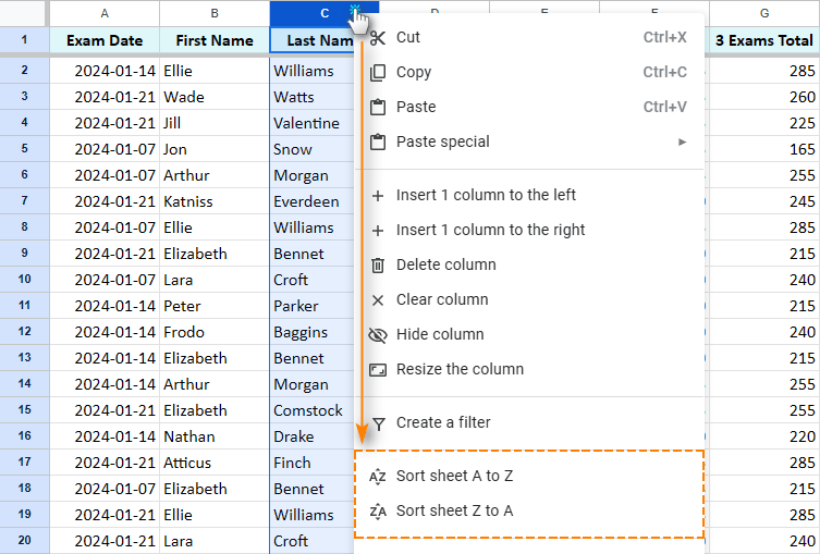 All you need to know to sort any data in Google Sheets