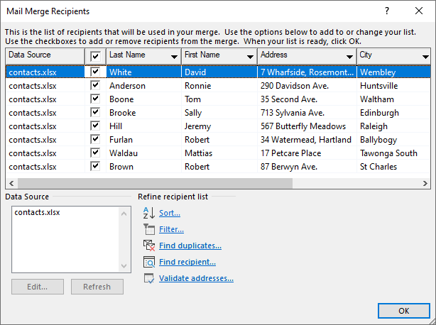 How To Mail Merge And Print Labels From Excel To Word