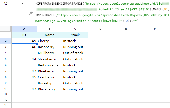 Merge 2 Google Sheets And Update Data Based On Common Records