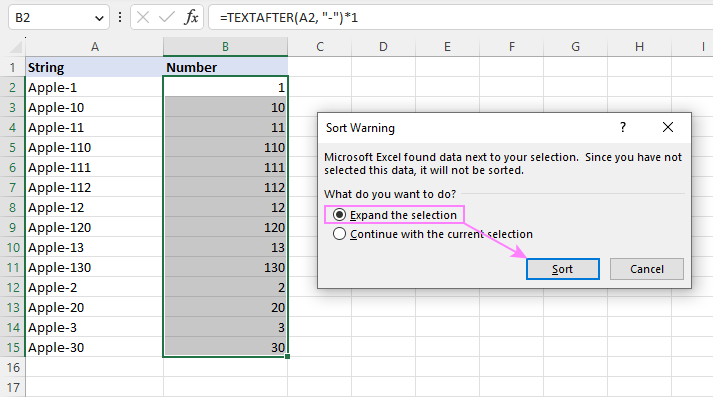 How To Sort Mixed Numbers And Text Multilevel Numbers In Excel