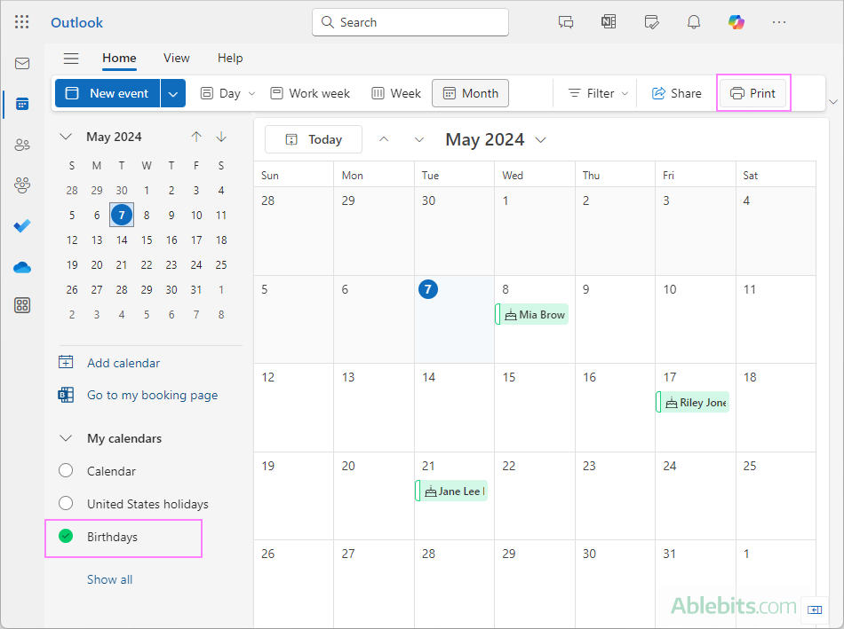 Outlook 2025 Calendar Printing Pammi Barbette