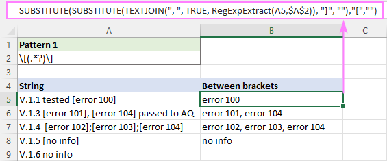 Regex To Extract Strings In Excel one Or All Matches 