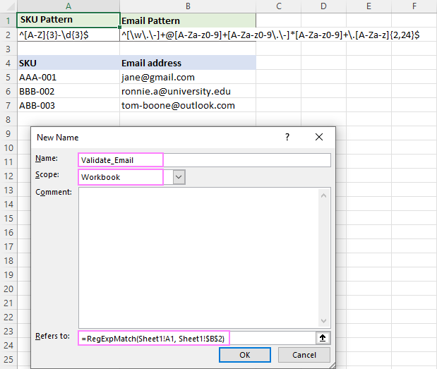 Excel Data Validation Using Regular Expressions Regex 