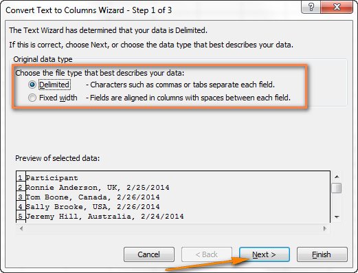 How To Split Cells In Excel Text To Columns Flash Fill And Formulas
