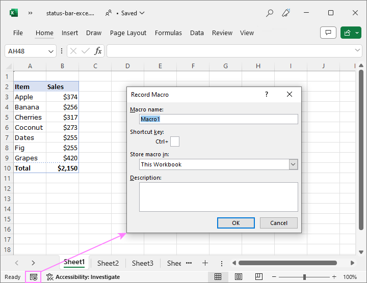 Status Bar In Excel How To Customize And Use