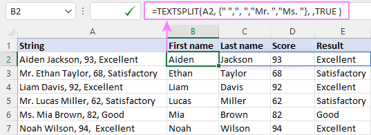 TEXTSPLIT Function In Excel Split Text Strings By Delimiter