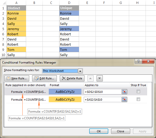 Excel Unique Distinct Values How To Find Filter Select And