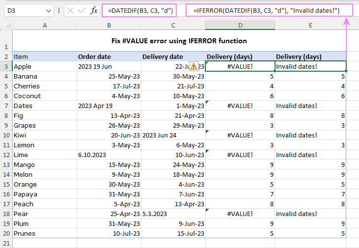  VALUE Error In Excel Causes And Fixes