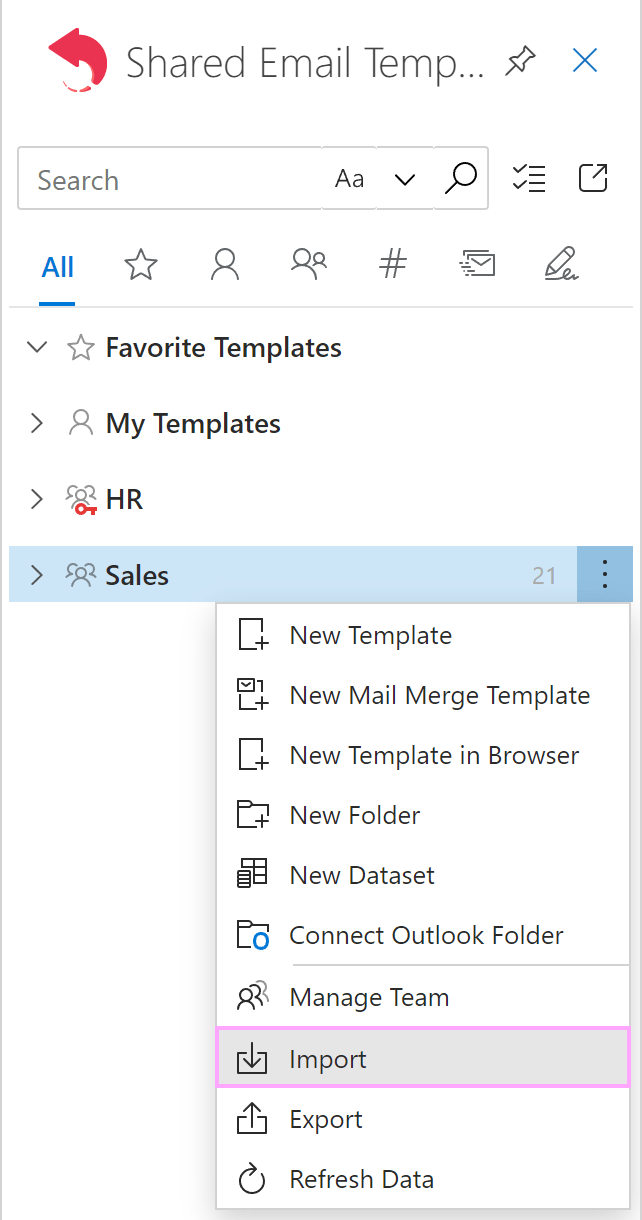 How to back up templates in Shared Email Templates