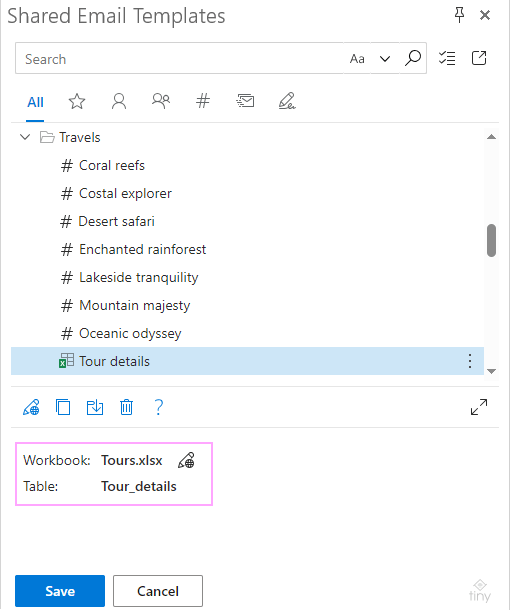 Dynamic nested email templates for Outlook from Excel datasets Dynamic nested email templates for Outlook from Excel datasets