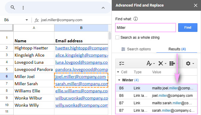 Find and replace in Google Sheets: advanced searches made easy