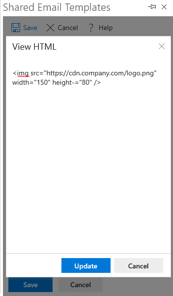 4 ways to insert pictures into your templates in Shared Email Templates