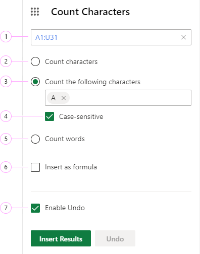 Count Characters In Your Cells In Excel With The Text Toolkit Add In 3721