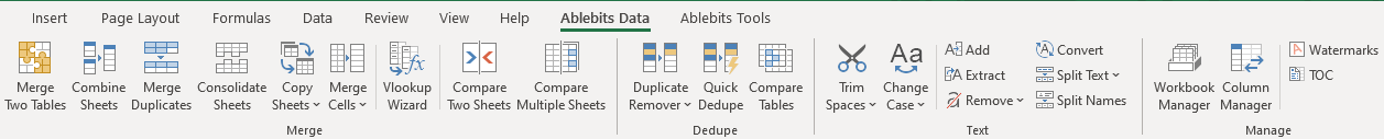 Ultimate Suite For Excel Getting Started With Ablebits