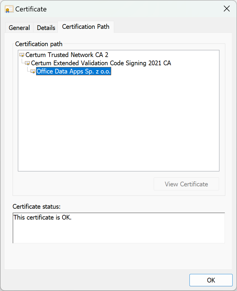 Check that our certificate is valid