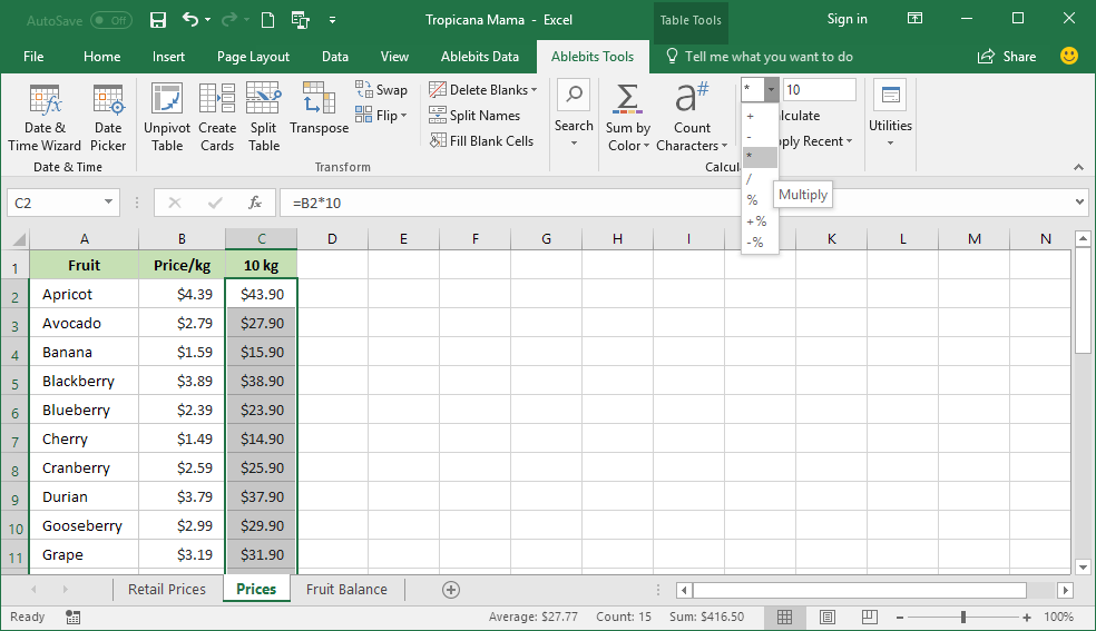 25 Excel How To Multiply Two Columns Background Petui