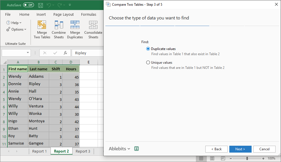 Find Duplicates In Two Columns In Excel Compare Lists For Differences
