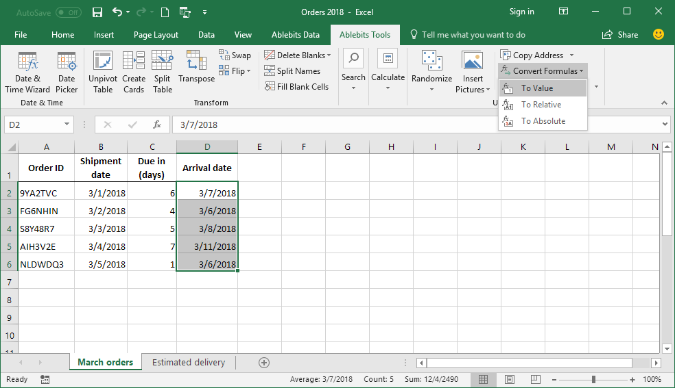 Convert Formulas To Values Toggle Between Relative And Absolute References