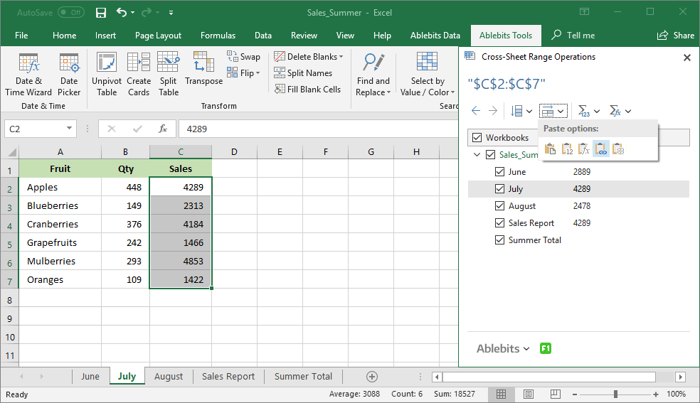 How To Sum The Same Cell Across Multiple Worksheets