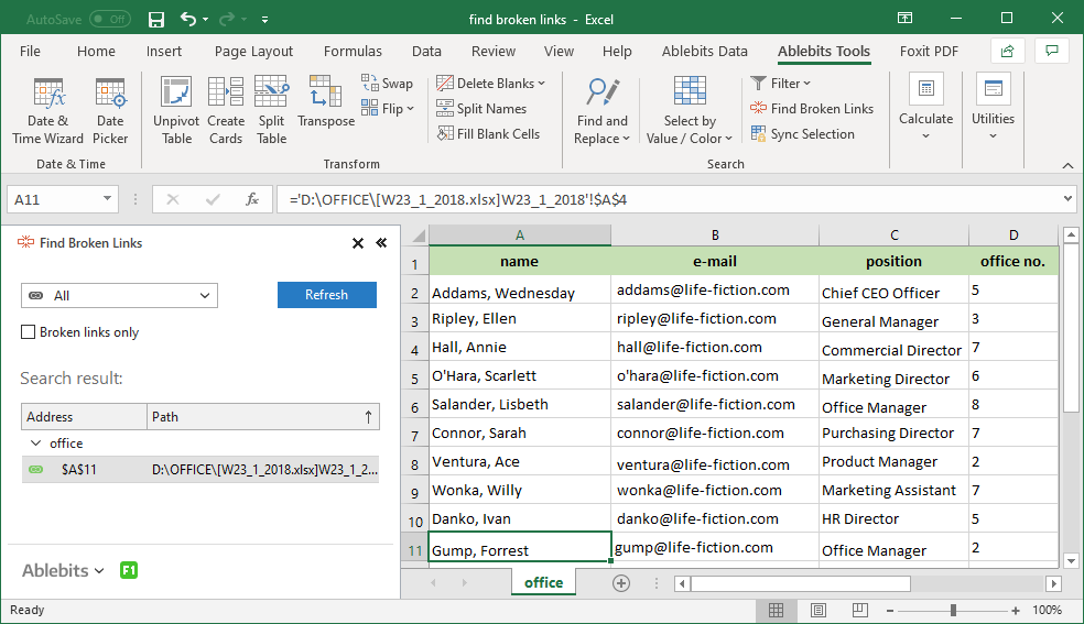 Broken Links Checker For Excel Find And Fix External References