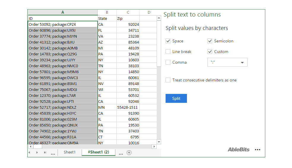 Split Text To Columns In Excel Online