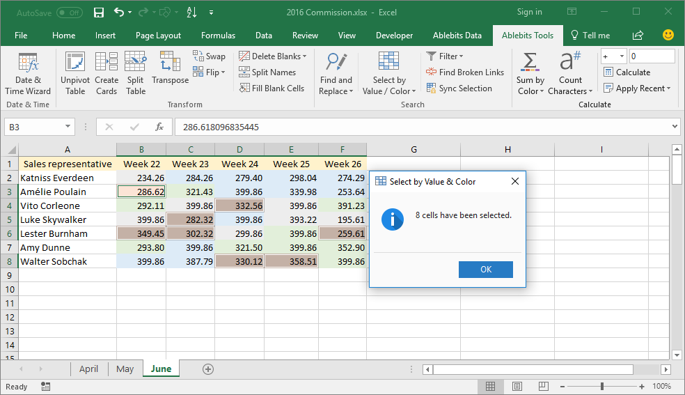 Select Cells In Excel By Value Color Or Data Type
