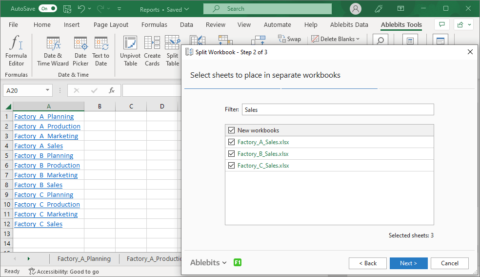 Split Workbooks Into Multiple Worksheets Automatically In Excel