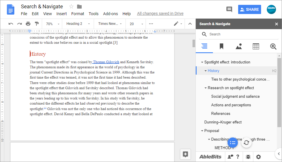 Apa Table Of Contents Google Docs Google Docs APA Table Formating