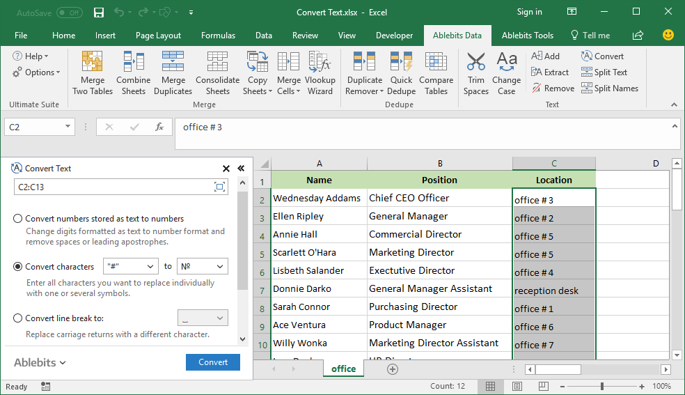 Convert Characters Line Breaks Numbers Stored As Text