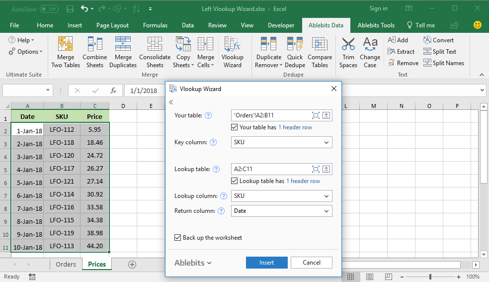 Ablebits Ultimate Suite For Excel 70 Professional Tools For 300 