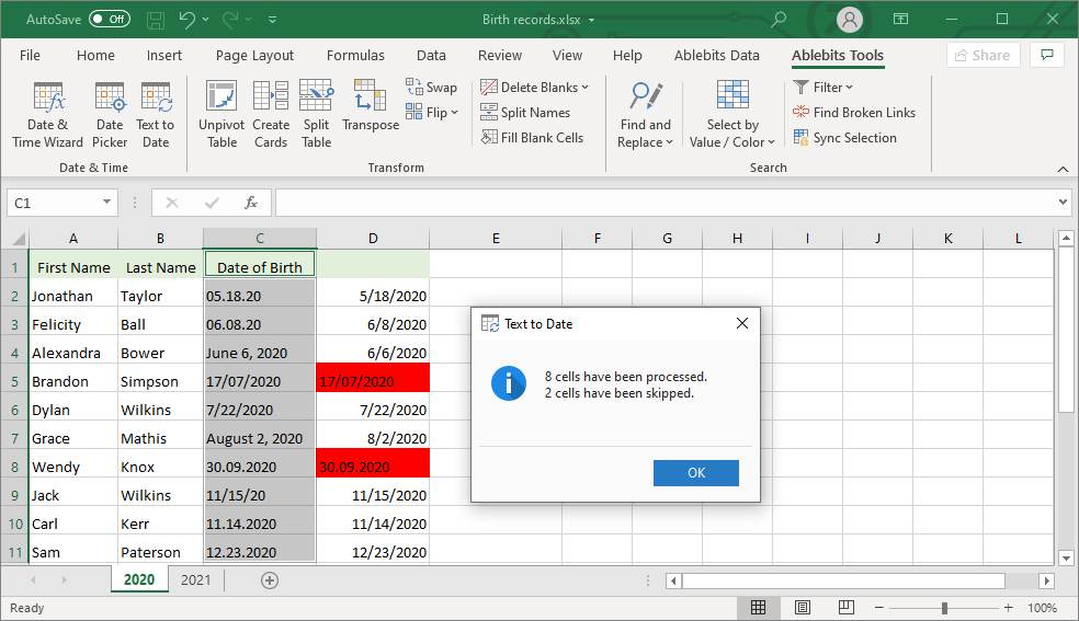 Excel Convert Text To Date Without Formulas And VBA